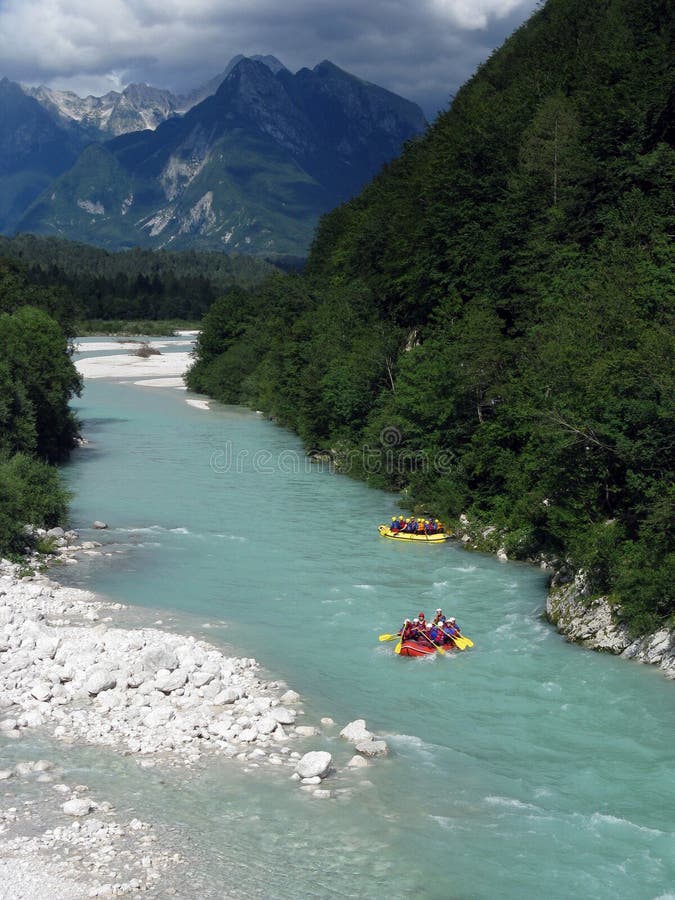 Soca rafting editorial stock image. Image of rubber, challenge - 26381364
