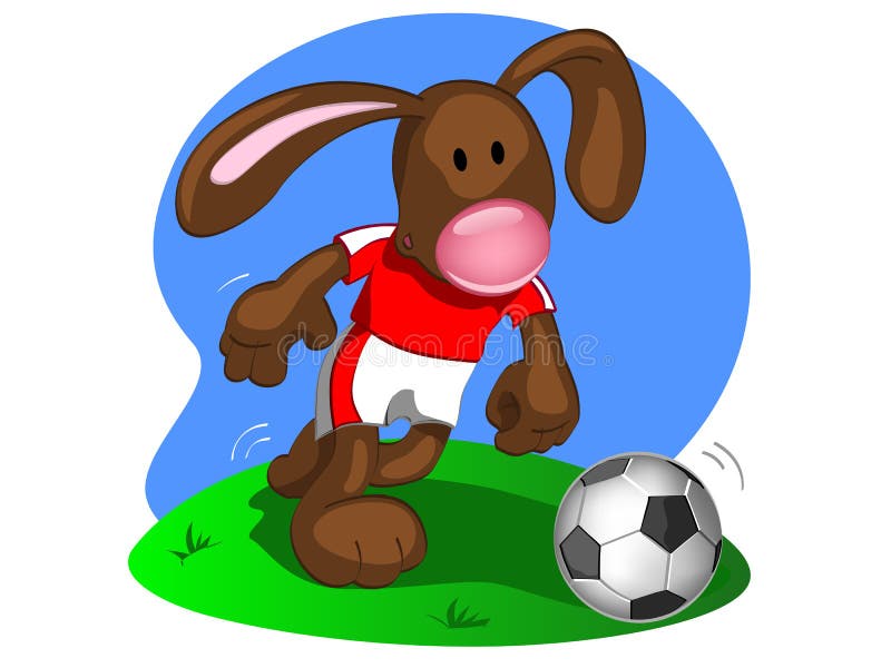 Cartoon Rabbit Soccer stock vector. Illustration of sports - 116108122