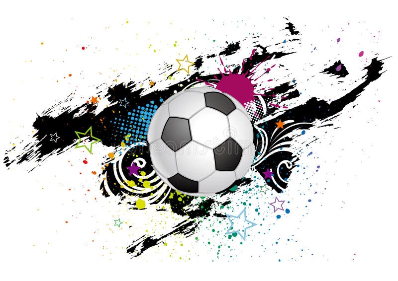 Splatter soccer ball stock vector. Illustration of abstract - 39084792