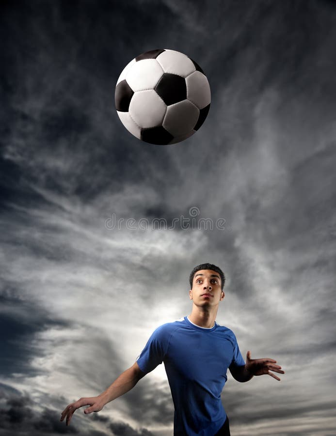 Soccer header ball stock image. Image of caucasian, european - 21221341