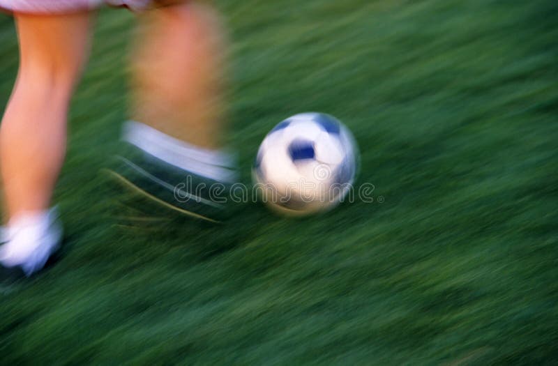 Soccer Action in Time Lapse Motion Blur Stock Image - Image of activity ...