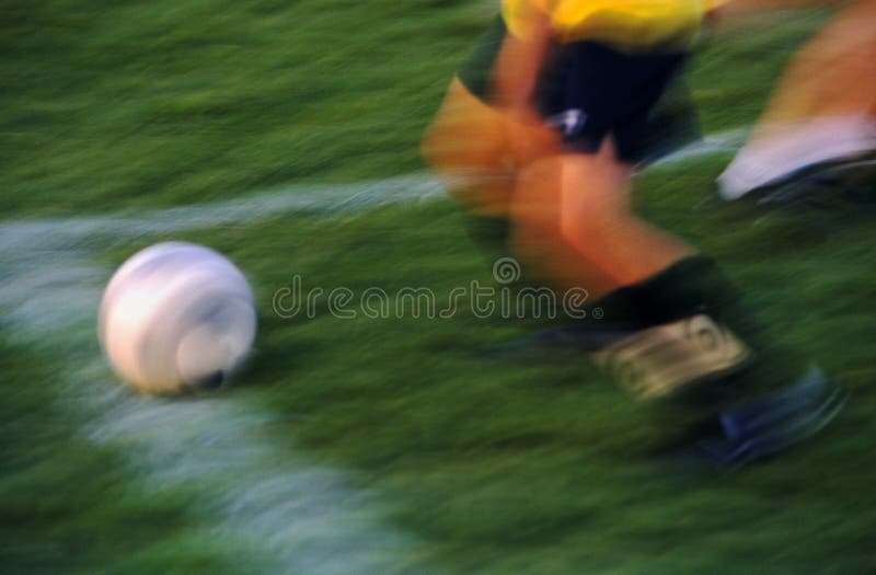 Soccer Action in Time Lapse Motion Blur Stock Photo - Image of grass ...