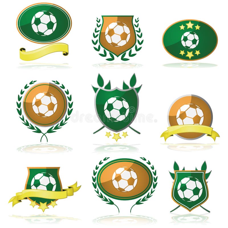 Soccer badges stock vector. Illustration of bright, badge - 28436714