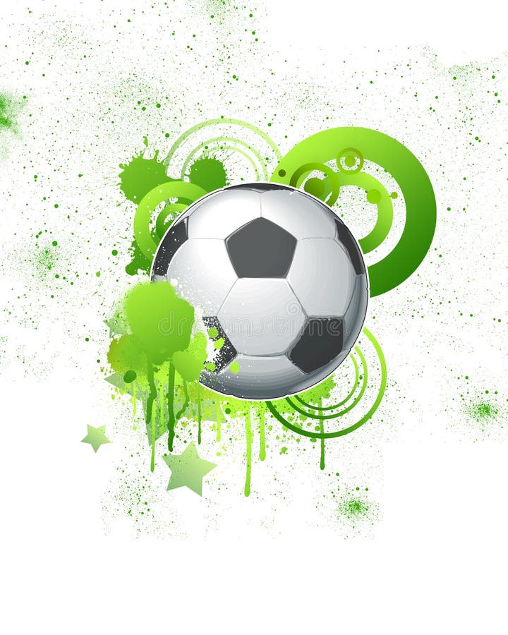 Soccer ball 02 stock vector. Illustration of render, drips - 6494735