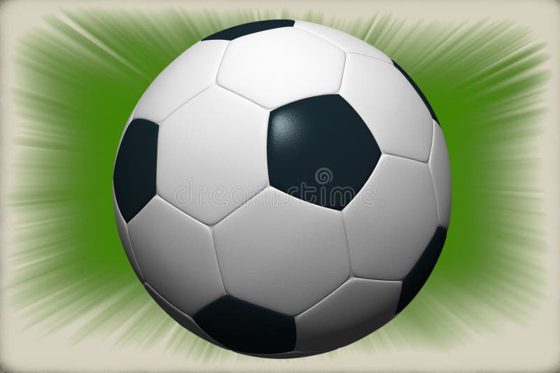 Soccer Ball on Zoom Effect Background Stock Illustration - Illustration ...
