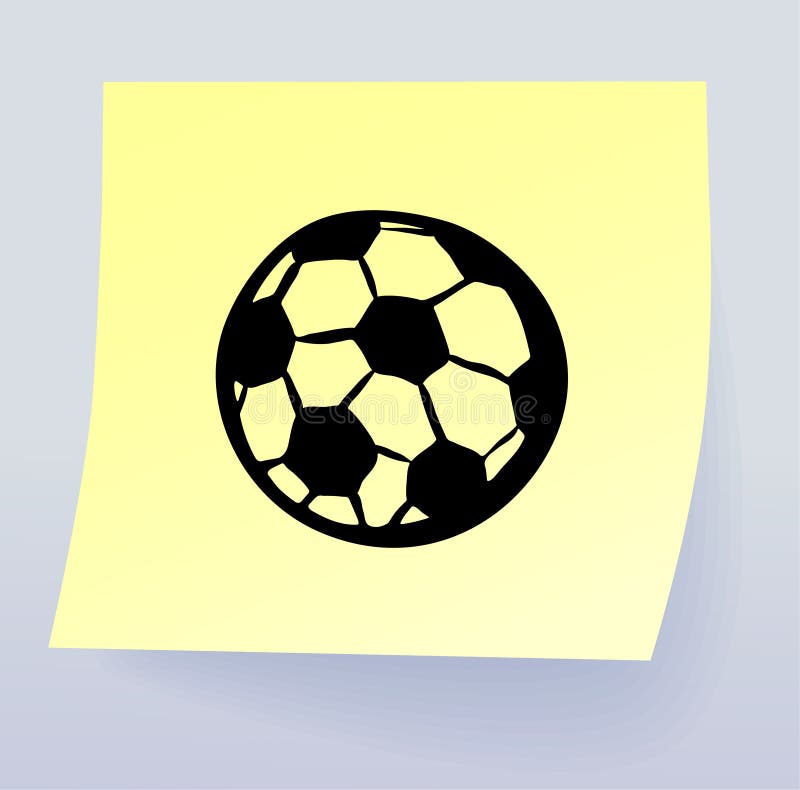 Soccer ball stock vector. Illustration of icon, memo - 14211747