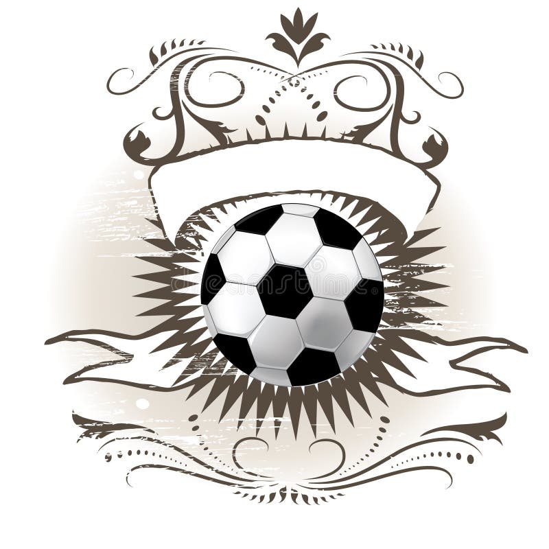 Soccer scroll design stock vector. Illustration of ball - 14590785