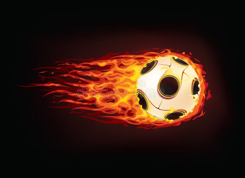 Flaming Soccer Ball on White Illustration Stock Illustration ...