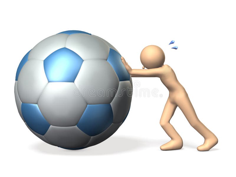 Push Soccer Ball Stock Illustrations – 205 Push Soccer Ball Stock ...