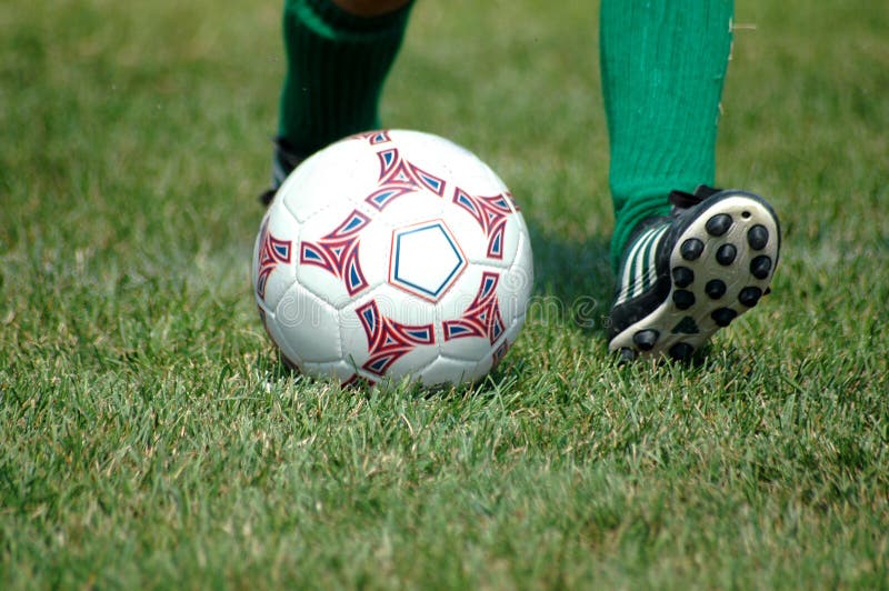 Soccer Ball Action Shot stock image. Image of soccerball - 1221893