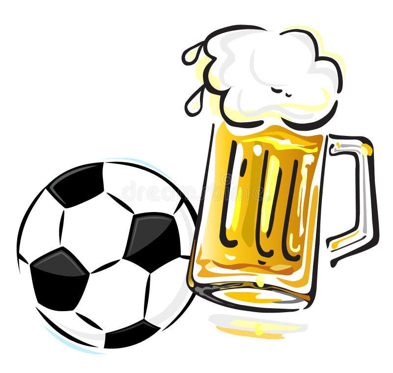 Soccer Beer stock vector. Illustration of icons, signs - 14395950