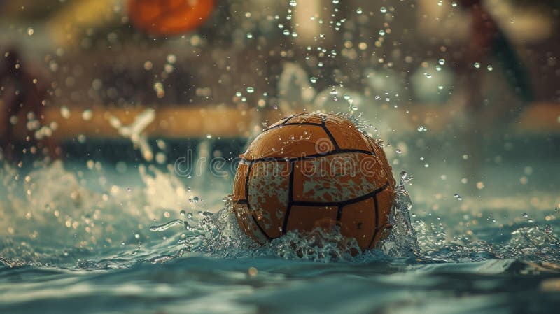 A Soccer Ball is Being Thrown into the Water by a Player, AI Stock ...