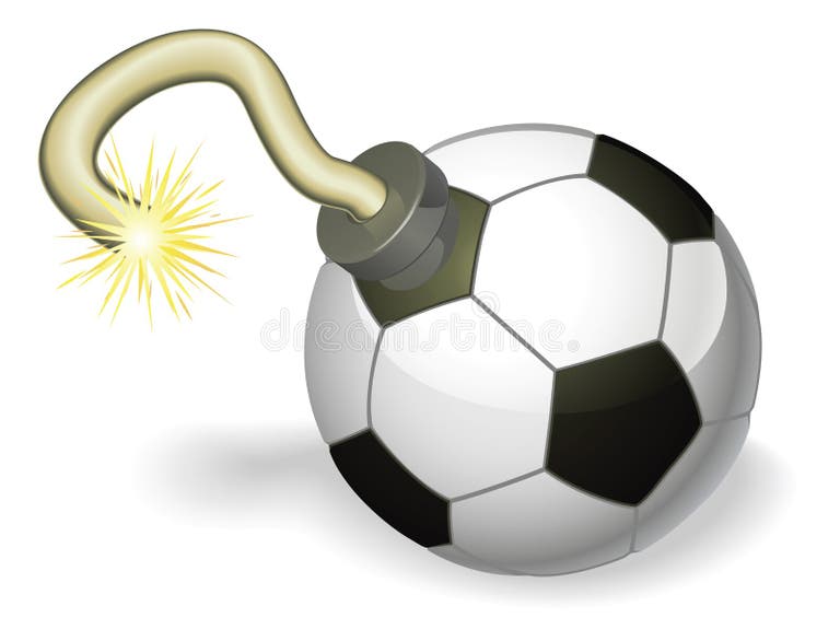 Soccer ball bomb concept stock vector. Illustration of concept - 20041986