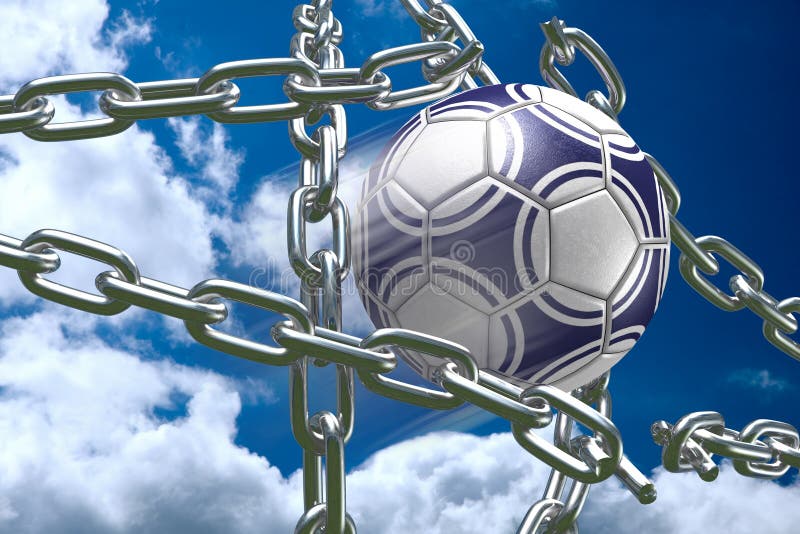 Soccer Ball Breaking through Chains Stock Image - Image of blur, soccer ...