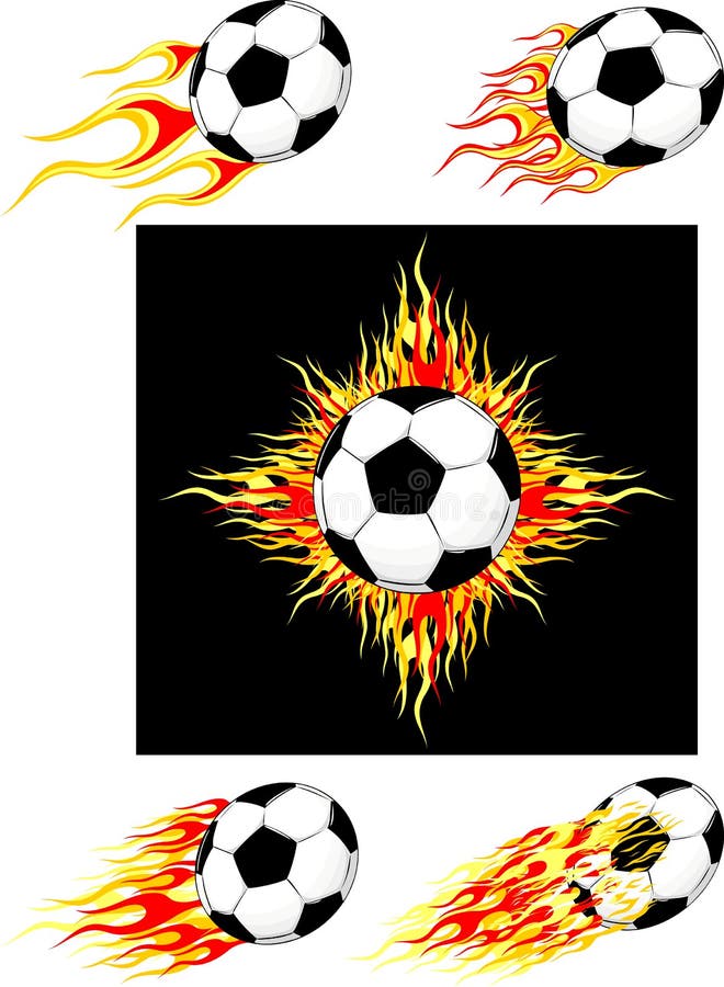 Flaming Soccer Ball Logo stock vector. Illustration of ball - 11760112