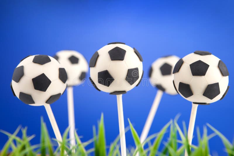 Soccer ball cake pops stock photo. Image of cake, sweet - 24608120