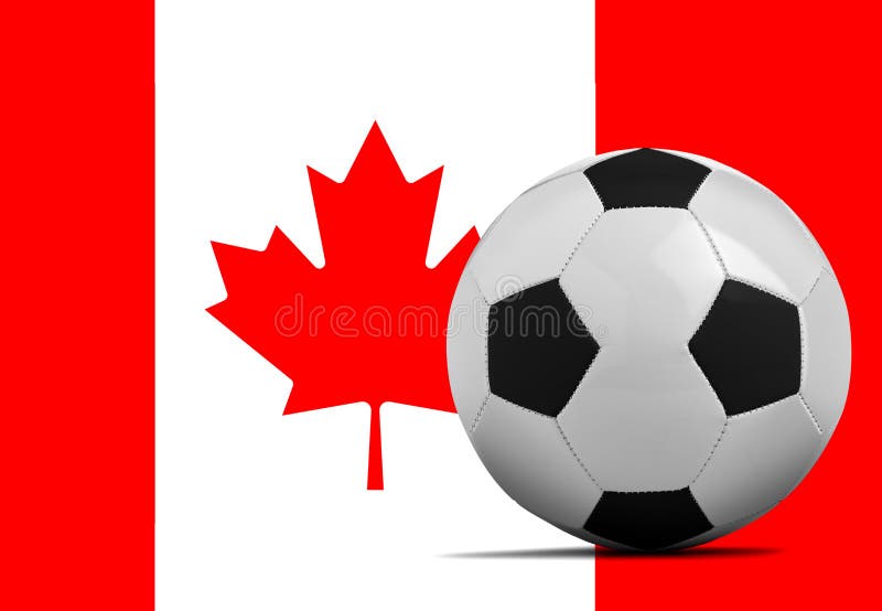 Soccer Ball with Canada National Team Flag Stock Illustration ...