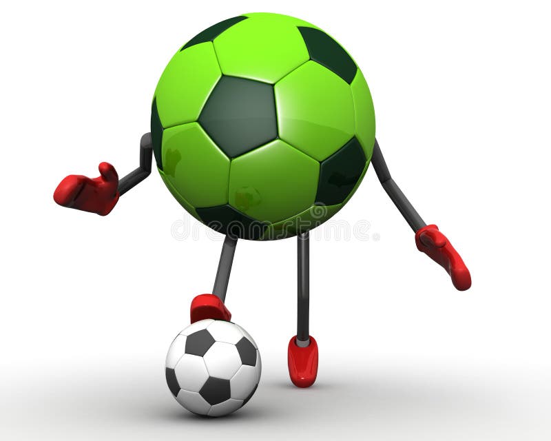 Soccer Ball Cartoon Character Stock Vector - Illustration of foot ...