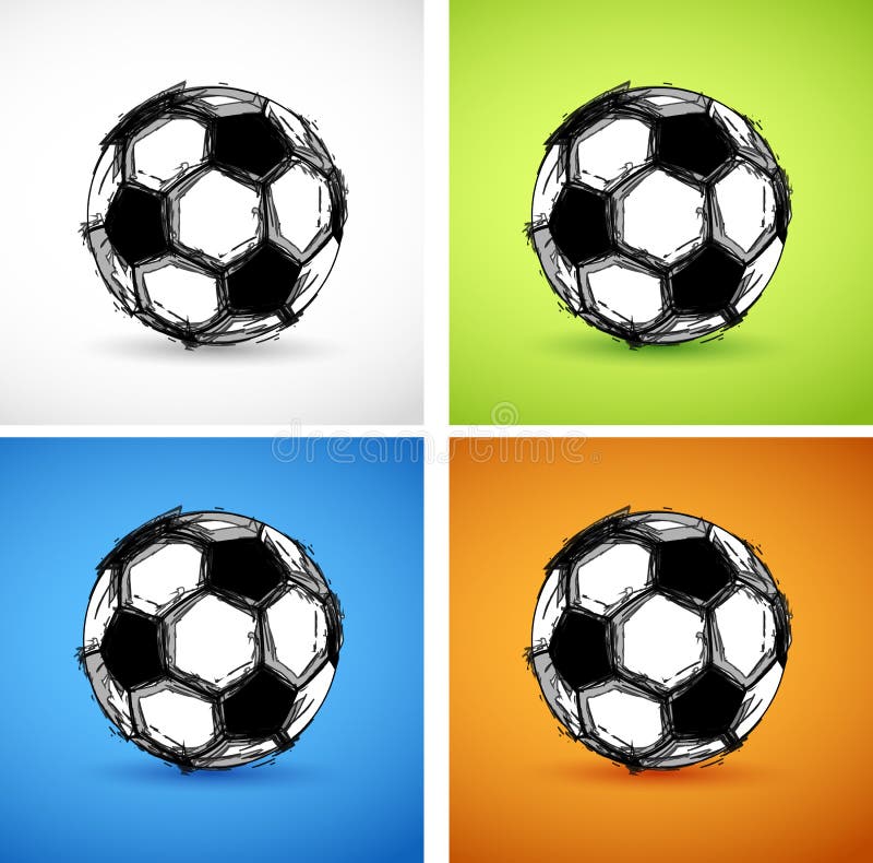 Soccer ball color set stock vector. Illustration of background - 25077694