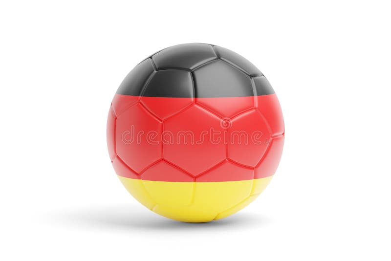 Soccer Ball with the Colors of the German Flag. 3d Illustration Stock ...
