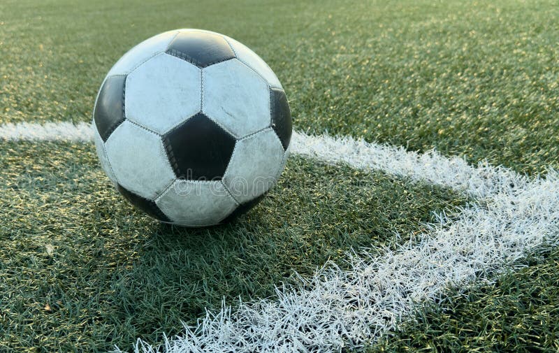 Soccer Ball on Corner Point Stock Photo - Image of grass, green: 326500886