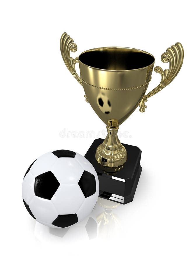 Soccer ball and the cup stock illustration. Illustration of fitness ...