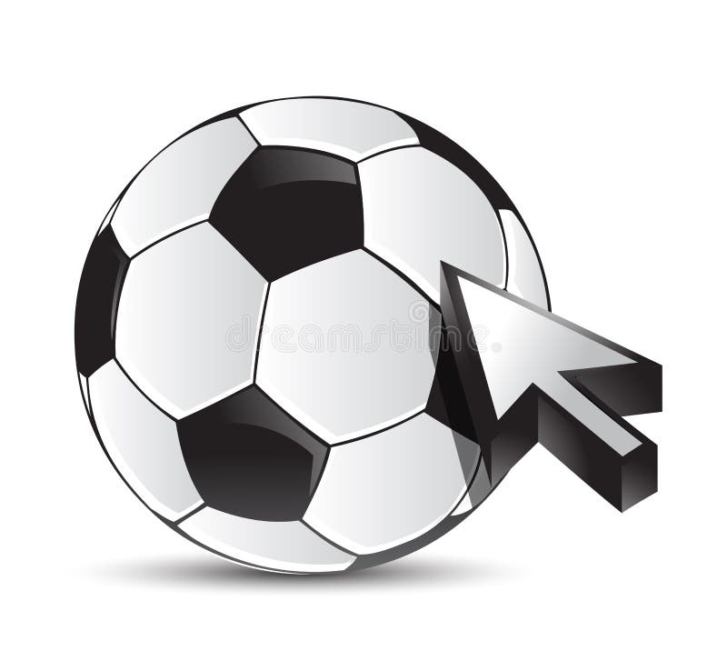 Soccer Ball with Cursor Arrow - Sport Shopping Stock Illustration ...