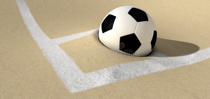 Soccer Ball on a Desert Sand Pitch Stock Photo - Image of sport, pitch ...