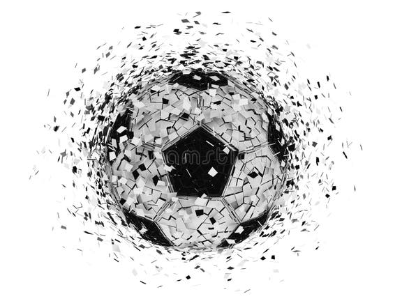 Soccer ball exploding stock illustration. Illustration of boom - 18071851