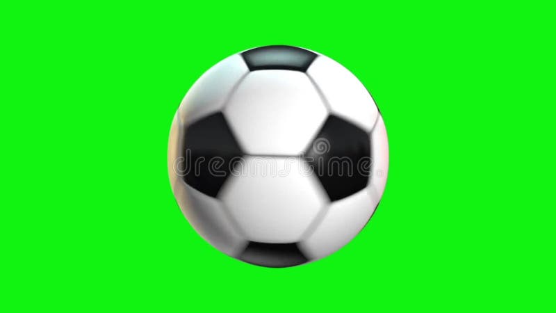 Soccer Ball Fast Rotation Green Screen 3D Animation Stock Footage ...