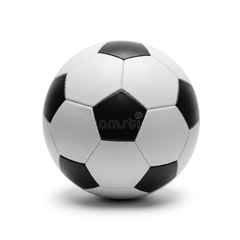 Soccer Ball Featuring a Classic Black and White Pattern. Constructed ...
