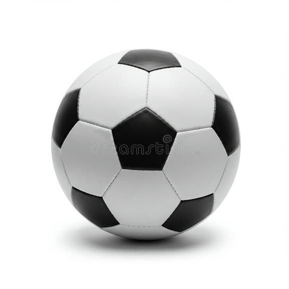 Soccer Ball Featuring a Classic Black and White Pattern. Constructed ...