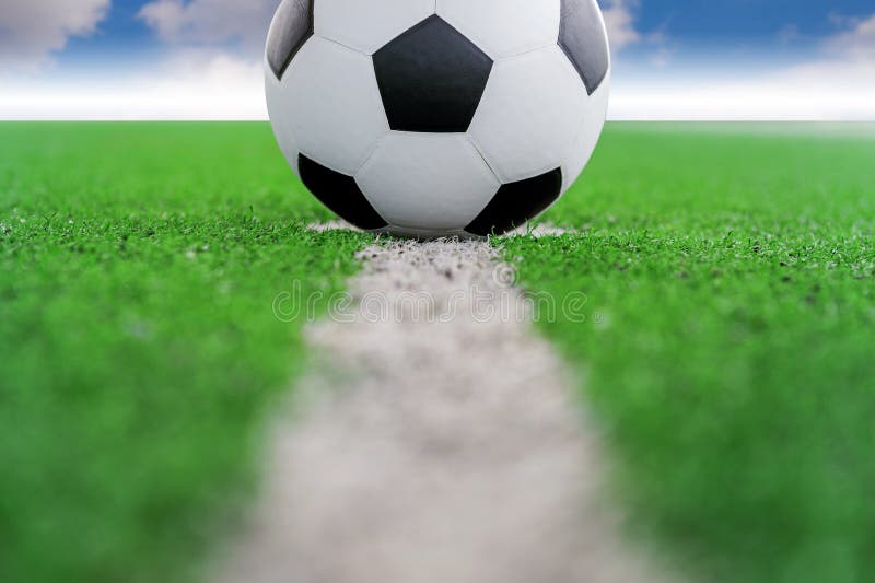 Soccer Ball and Soccer Field Stock Image - Image of field, goal: 122029887