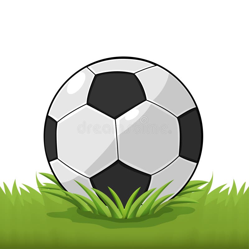 Soccer Ball Field Grass Cartoon Vector Stock Vector - Illustration of ...