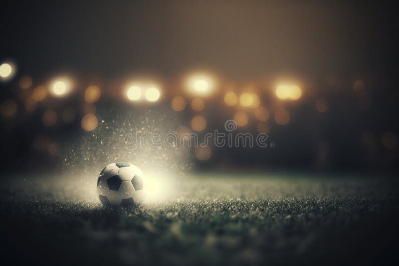 A Soccer Ball on a Soccer Field Stock Photo - Image of court, team ...