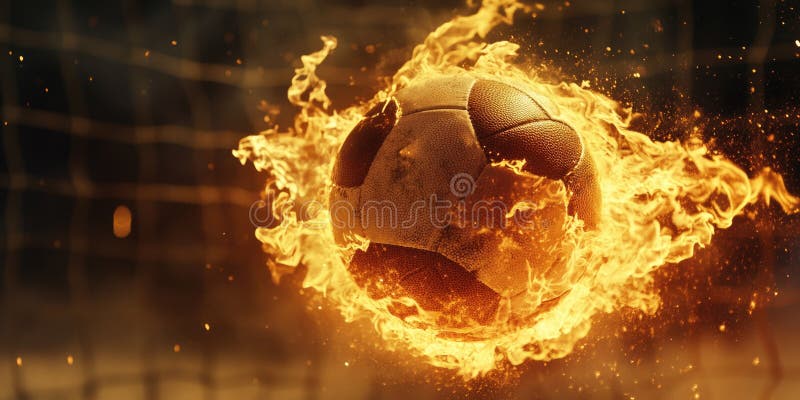 Soccer Ball on Fire stock image. Image of darkness, athletics - 377540743