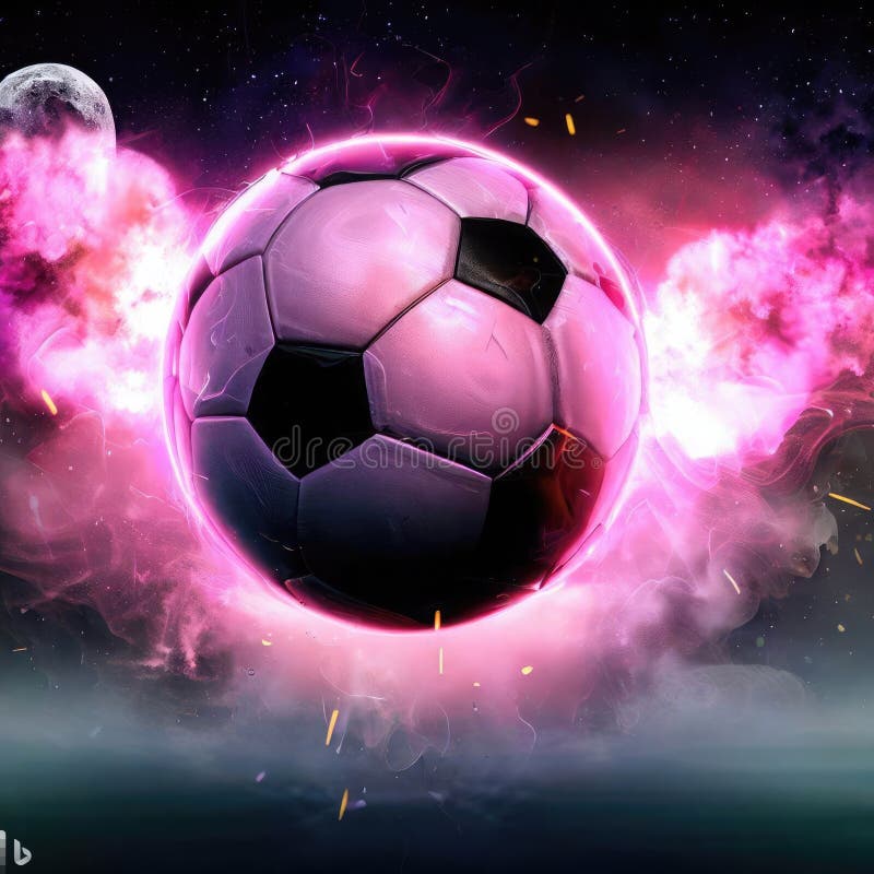 Soccer Ball with Fire and Smoke in Space Stock Photo - Image of fire ...