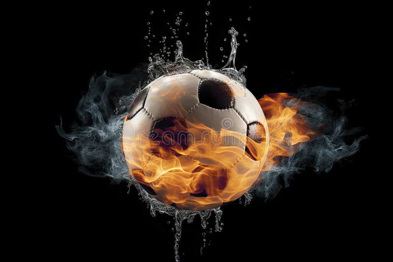 Soccer Ball Fire Clipart Free