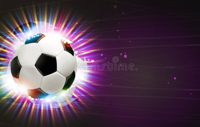 Soccer ball and fireworks stock vector. Illustration of firework - 41805405