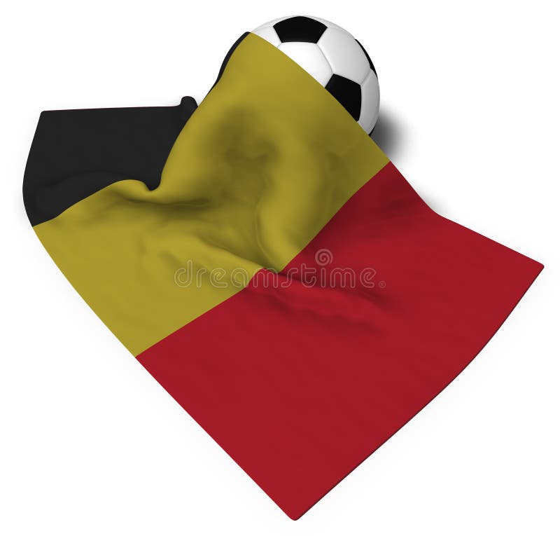 Soccer Ball and Flag of Belgium Stock Illustration - Illustration of ...