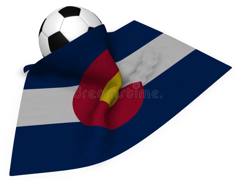 Ball with Colorado flag stock vector. Illustration of text - 101693703