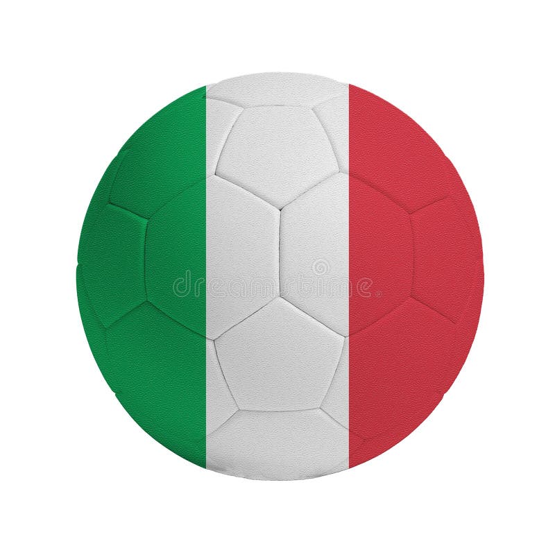 Soccer Ball with Flag of Italy Stock Illustration - Illustration of ...