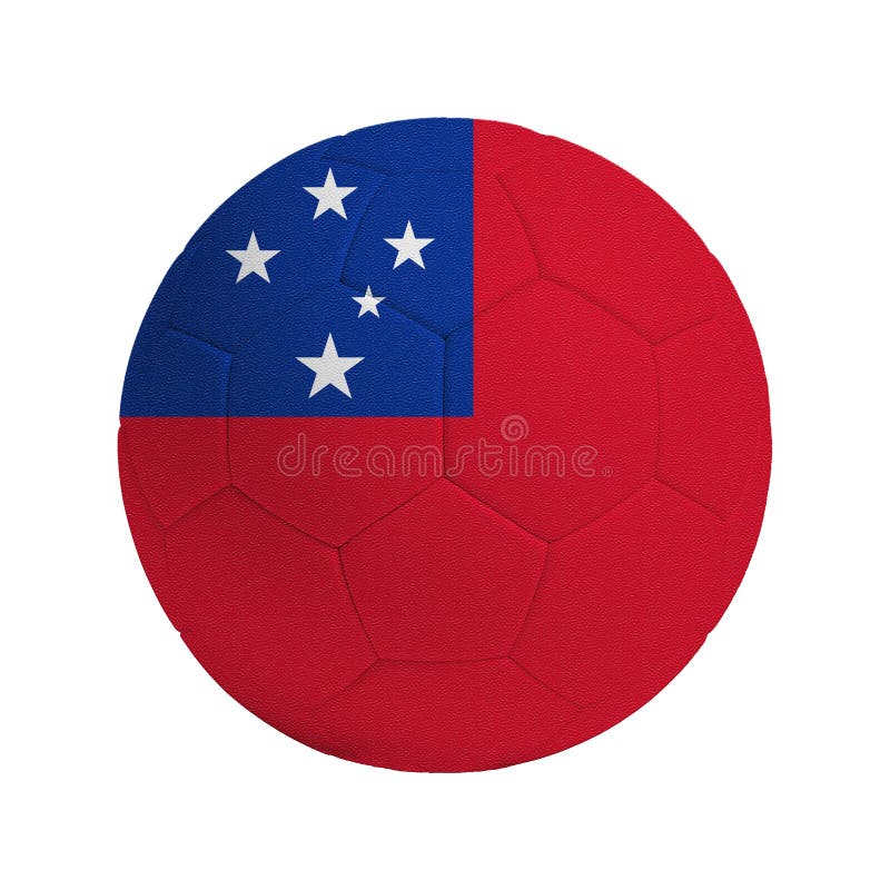 Soccer Ball with Flag of Samoa Stock Illustration - Illustration of ...