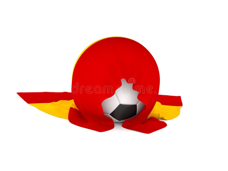 Soccer Ball with the Flag of Spain Stock Illustration - Illustration of ...
