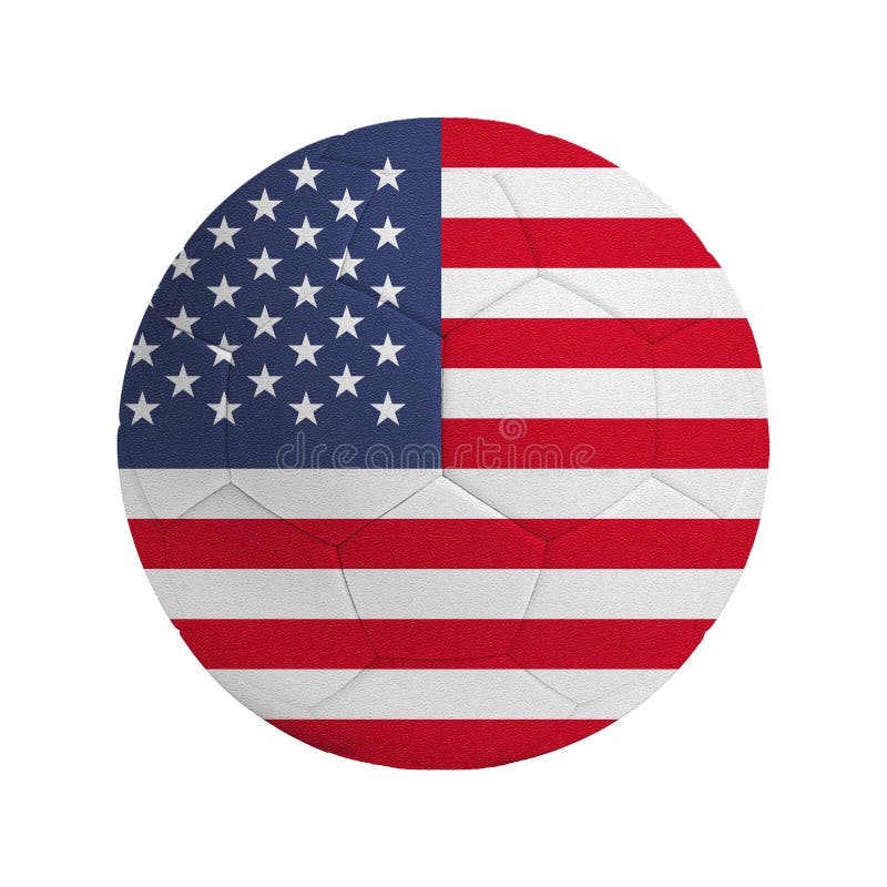Soccer Ball with Flag of USA Stock Illustration - Illustration of ...