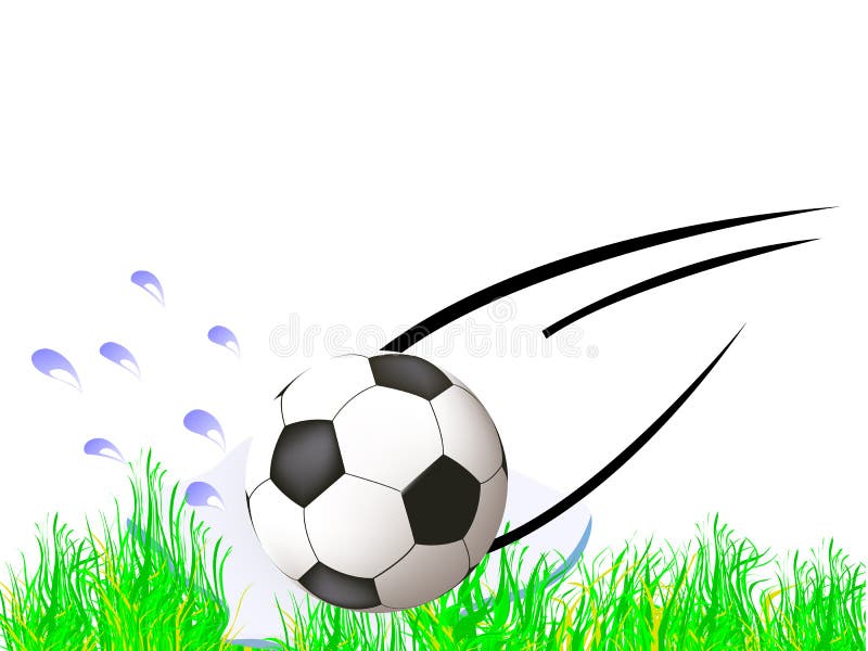 Soccer ball flying down stock vector. Illustration of green - 8767187