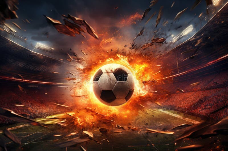 Flaming Soccer Ball Wallpaper