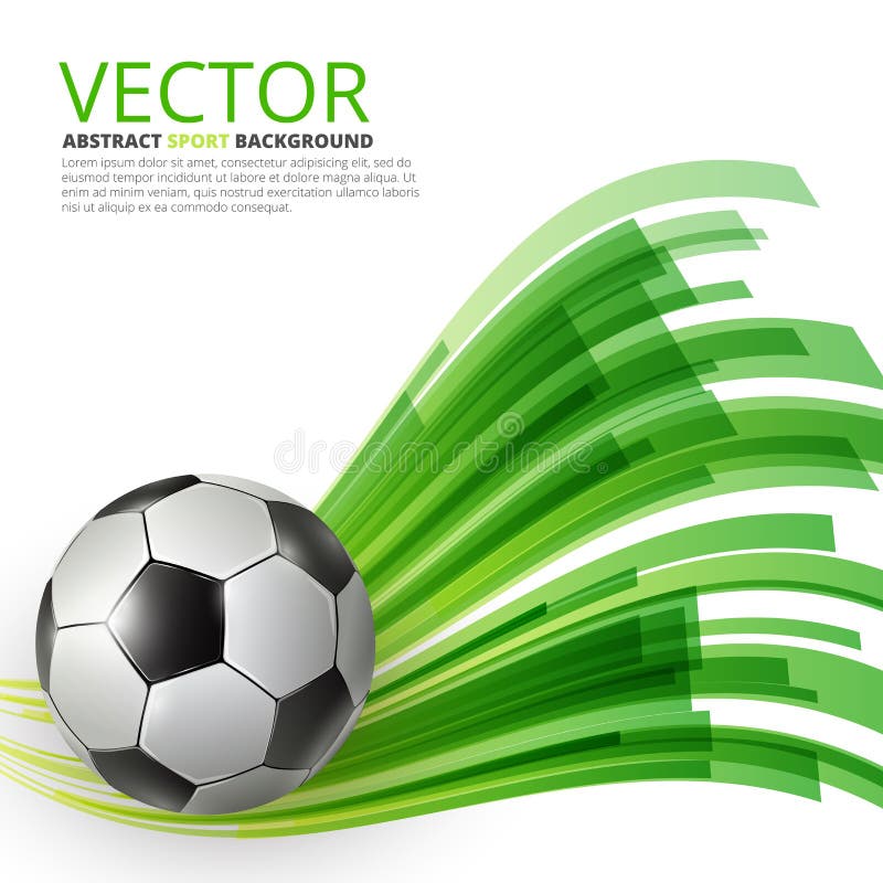 Soccer ball with trail stock vector. Illustration of play - 46353759