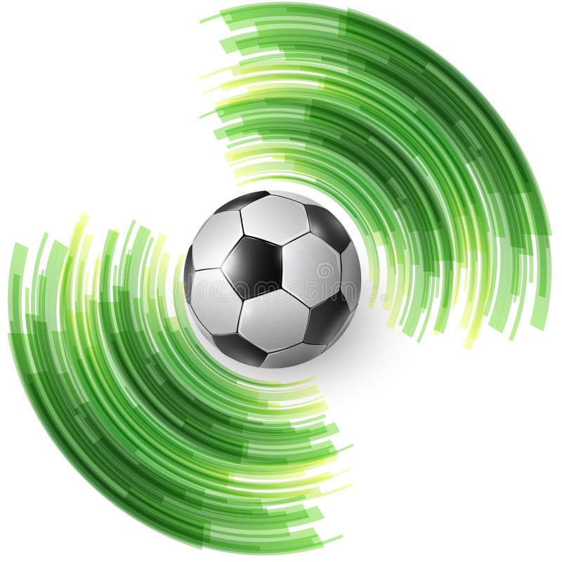 Soccer ball with trail stock vector. Illustration of play - 46353759