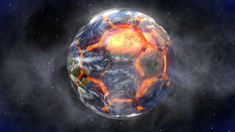 Soccer Ball in the Form of a Planet in Space,, Maps and Textures ...